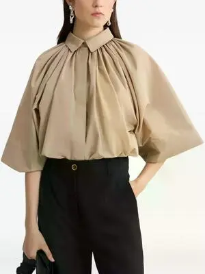 PATOU Gathered Cropped Blouse