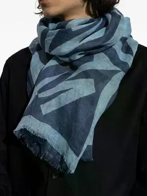 Moschino Logo-print Scarf - Blue