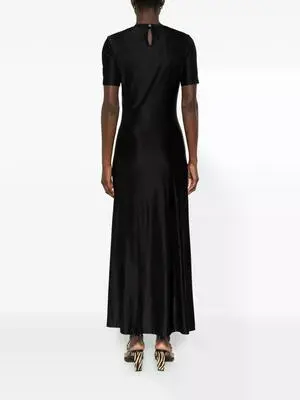 Rabanne Button Detail Asymmetrical Hem Dress - Black
