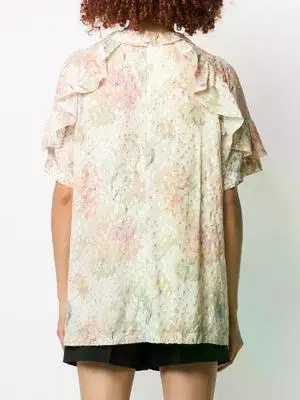 Red Valentino Metallic Embroidered Floral Blouse