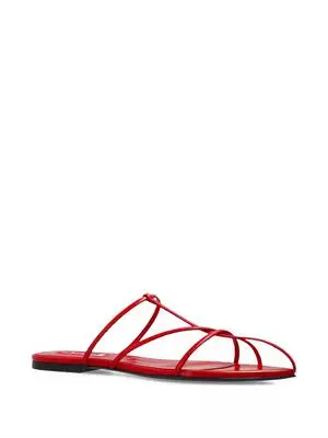 JIL SANDER Strappy Flat Sandals - Red