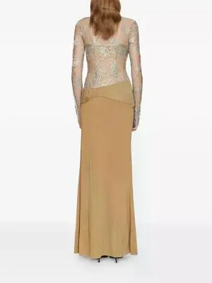 Christopher Esber Sèpienne Lace Belted Gown - Neutrals