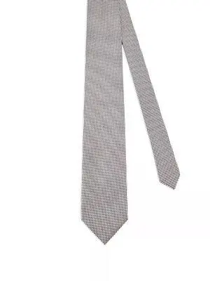TOM FORD TOM FORD Patterned Neck Tie Silver