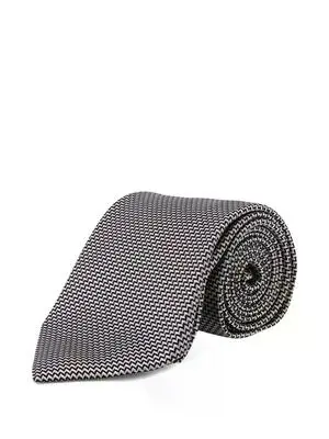TOM FORD Patterned Neck Tie - Black
