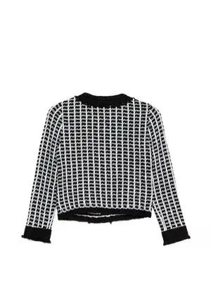 CHARLOTT And White Check Frayed Jacket