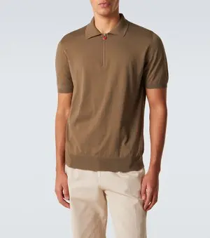 Kiton Cotton Half-zip Polo Shirt