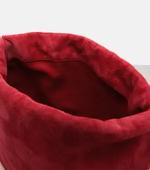 Alaïa Le Pochon Suede Bucket Bag - Red