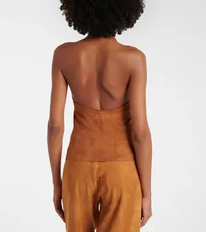 Stouls Suede Halterneck Mini Dress