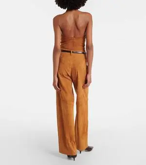 Stouls Suede Halterneck Mini Dress