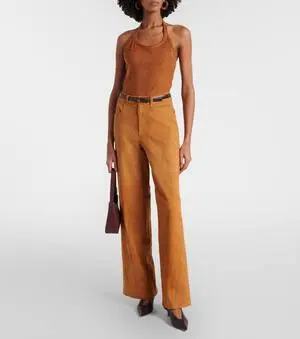 Stouls Suede Halterneck Mini Dress