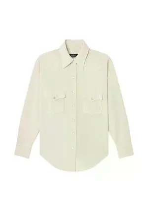 A.P.C. A.P.C. Beige Buttoned Chest-Pocket Shirt