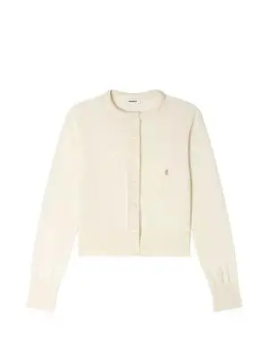 Sandro Padded Round Neck Cardigan