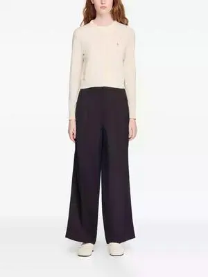 Sandro Padded Round Neck Cardigan