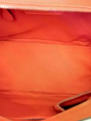 Celine 2013 Micro Leather Luggage Tote Bag - Orange