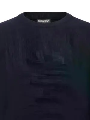 FRANZESE COLLECTION Ribbed Crew Neck Sweater
