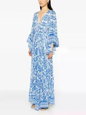 Alice + Olivia Selene Pleated Maxi Dress