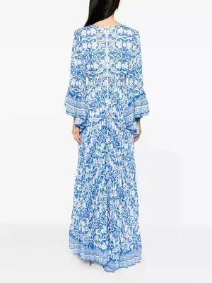 Alice + Olivia Selene Pleated Maxi Dress