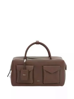 Max Mara Padlock Flap Leather Shoulder Bag - Brown