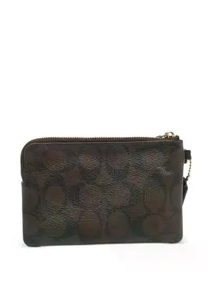COACH VINTAGE Signature Corner-zip Clutch Bag
