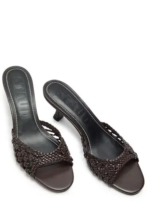 Staud Brigitte Hand-knotted Leather Mules