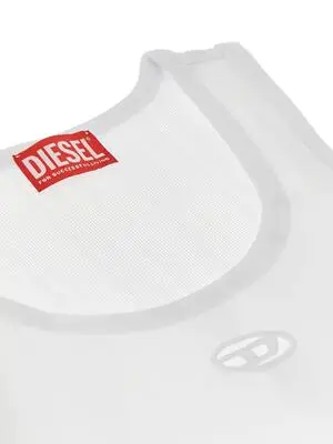 DIESEL® Ribbed Knit Tank Top With Rear Cut-out And Wraparound Tie
