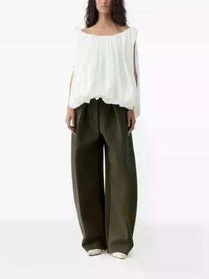 Jacquemus Ovalo Pleated Trousers - Green