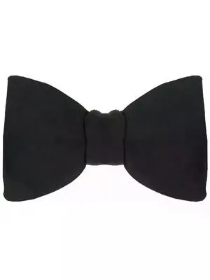Zegna Silk Satin Bow Tie - Black