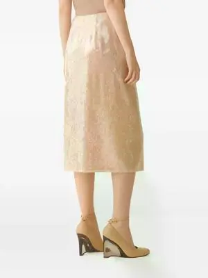 Fabiana Filippi Sequined Wrap Midi Skirt