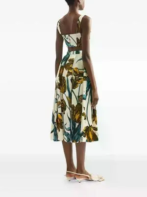 Erdem Floral Print A-line Midi Skirt