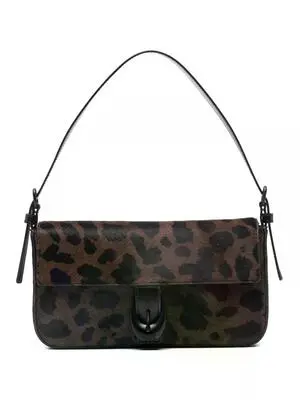 Staud Leopard Print Shoulder Bag - Brown