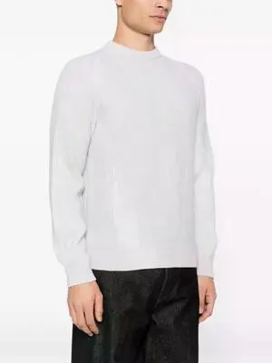 CENERE GB Ribbed Knit Sweater - Grey