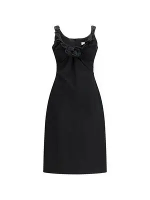 Magda Butrym Flower-appliqué Dress - Black