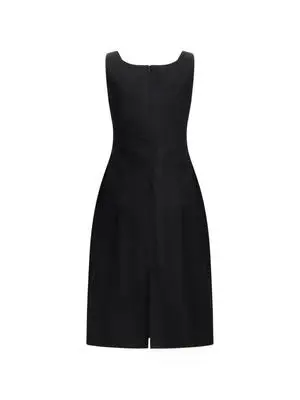 Magda Butrym Flower-appliqué Dress - Black
