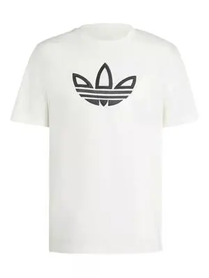 Adidas Logo-print Short-sleeve T-shirt - Neutrals