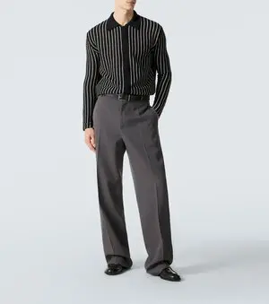 JIL SANDER Wool Wide-leg Trousers