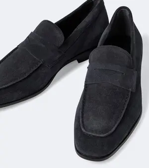 TOD'S Suede Almond Toe Loafers