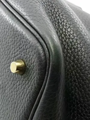 Hermès Mm Picotane Leather Handbag - Black