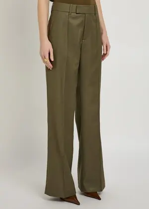 Ronny Kobo Wool-blend Straight-leg Trousers