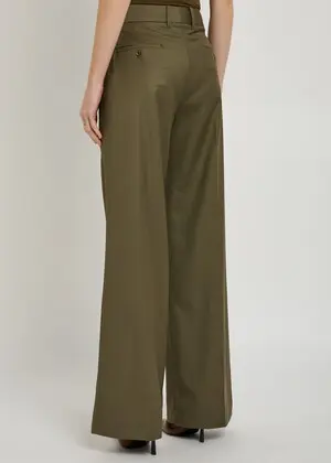 Ronny Kobo Wool-blend Straight-leg Trousers