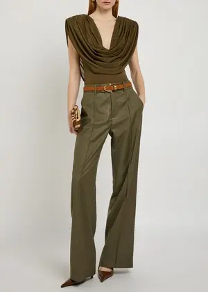 Ronny Kobo Wool-blend Straight-leg Trousers