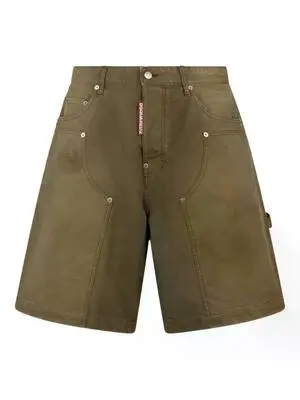 Dsquared2 Garment Dyed Cotton Canvas Carpenter Shorts