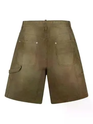 Dsquared2 Garment Dyed Cotton Canvas Carpenter Shorts