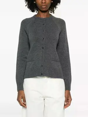CORDERA Button-up Cardigan With Back Detail - Grey