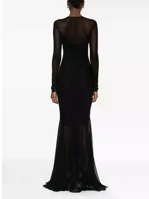 Norma Kamali Shirred Fishtail Gown