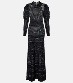 Isabel Marant Étoile Dione Open-knit Maxi Dress - Black