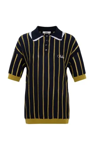 SIEDRES Yuan Striped Polo Top - Multi