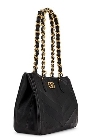 Valentino Garavani Jean Small Tote Bag In Black Nappa Leather With Vlogo Signature - Nero