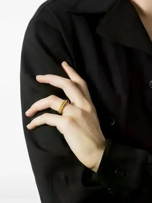 CHRONOS Sterling Silver Spiral Ring - Gold
