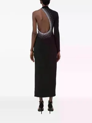 NISSA Asymmetric Maxi Dress - Black