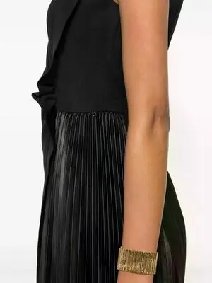 NISSA Gabardine Asymmetric Midi Dress